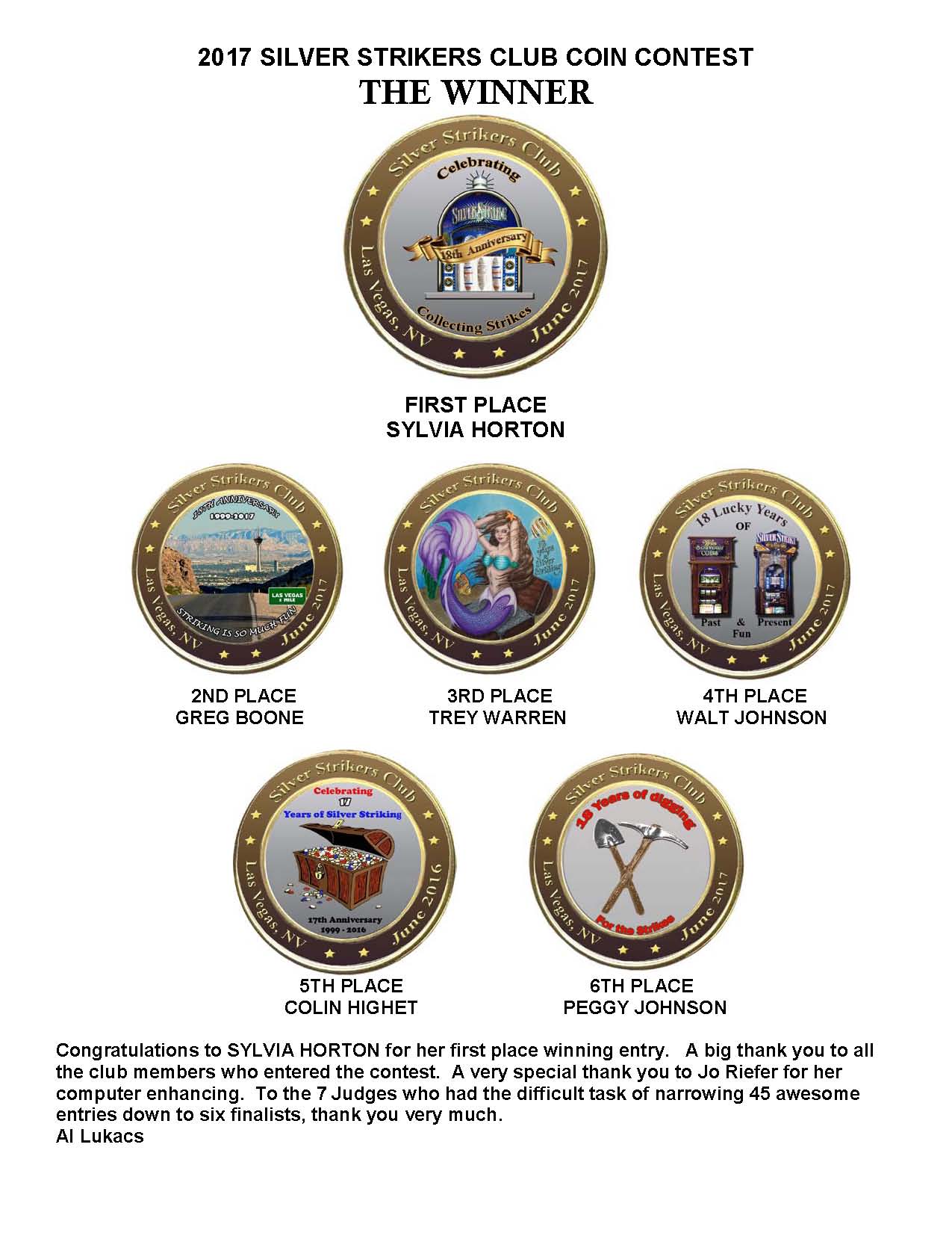 Silver Strikers Club - Archived News 2017